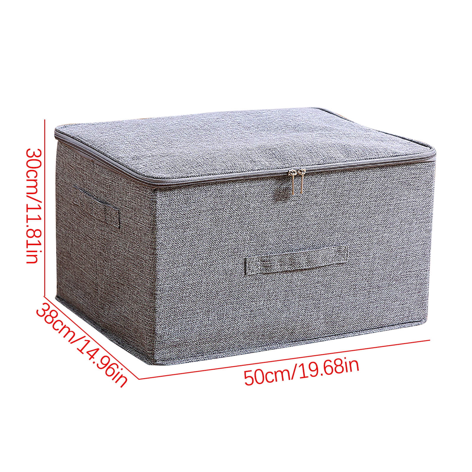 Yonrjhukm Cotton and Linen Storage Box Zipper Storage and Organization ...