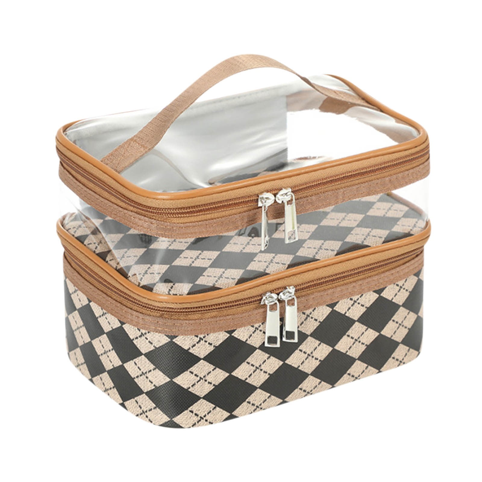 Yonrjhukm Double Layer Portable Toiletries Storage Box, Large Capacity ...