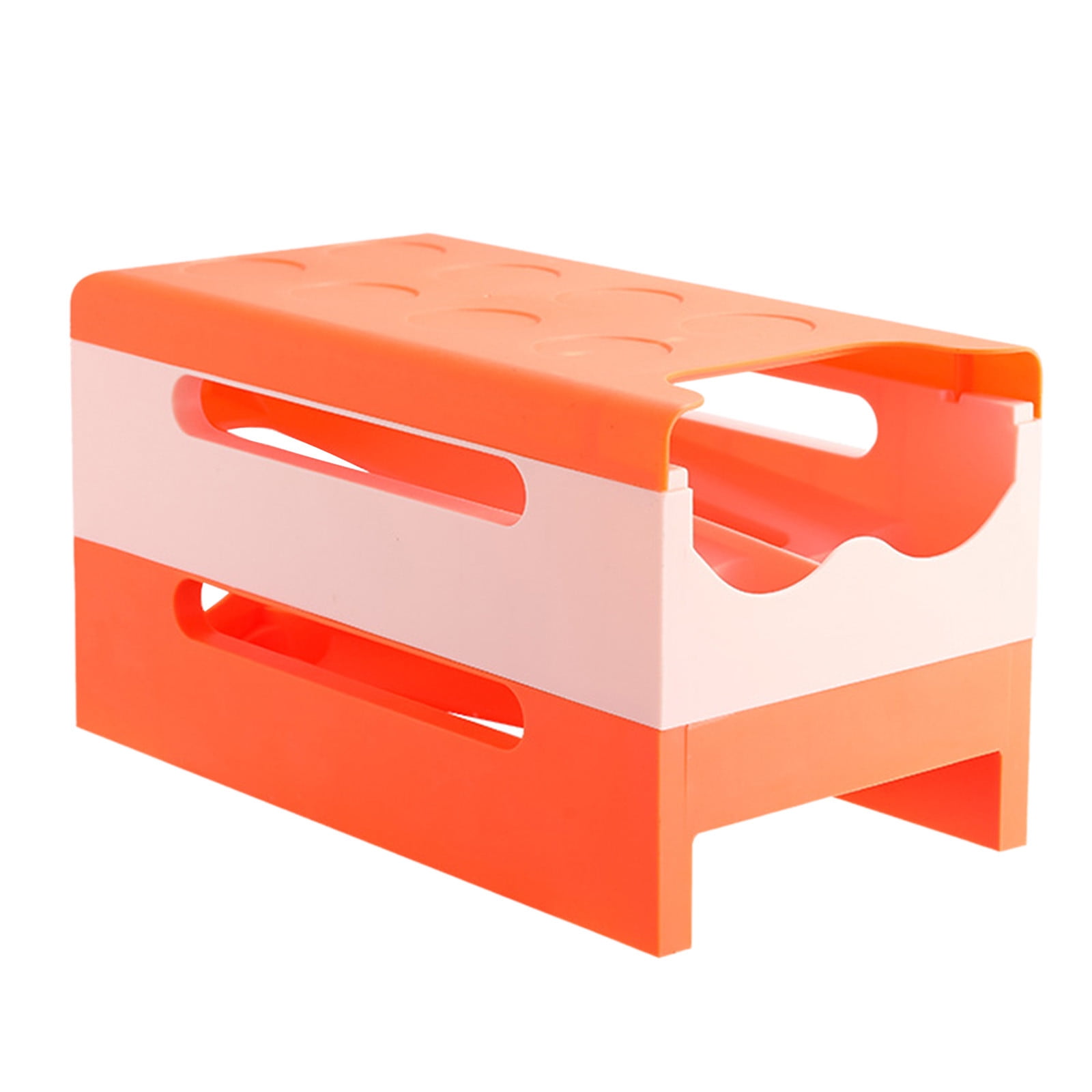 Yonrjhukm Eggs Storage Box, Two Tier Rolling Refrigerator Organizer ...
