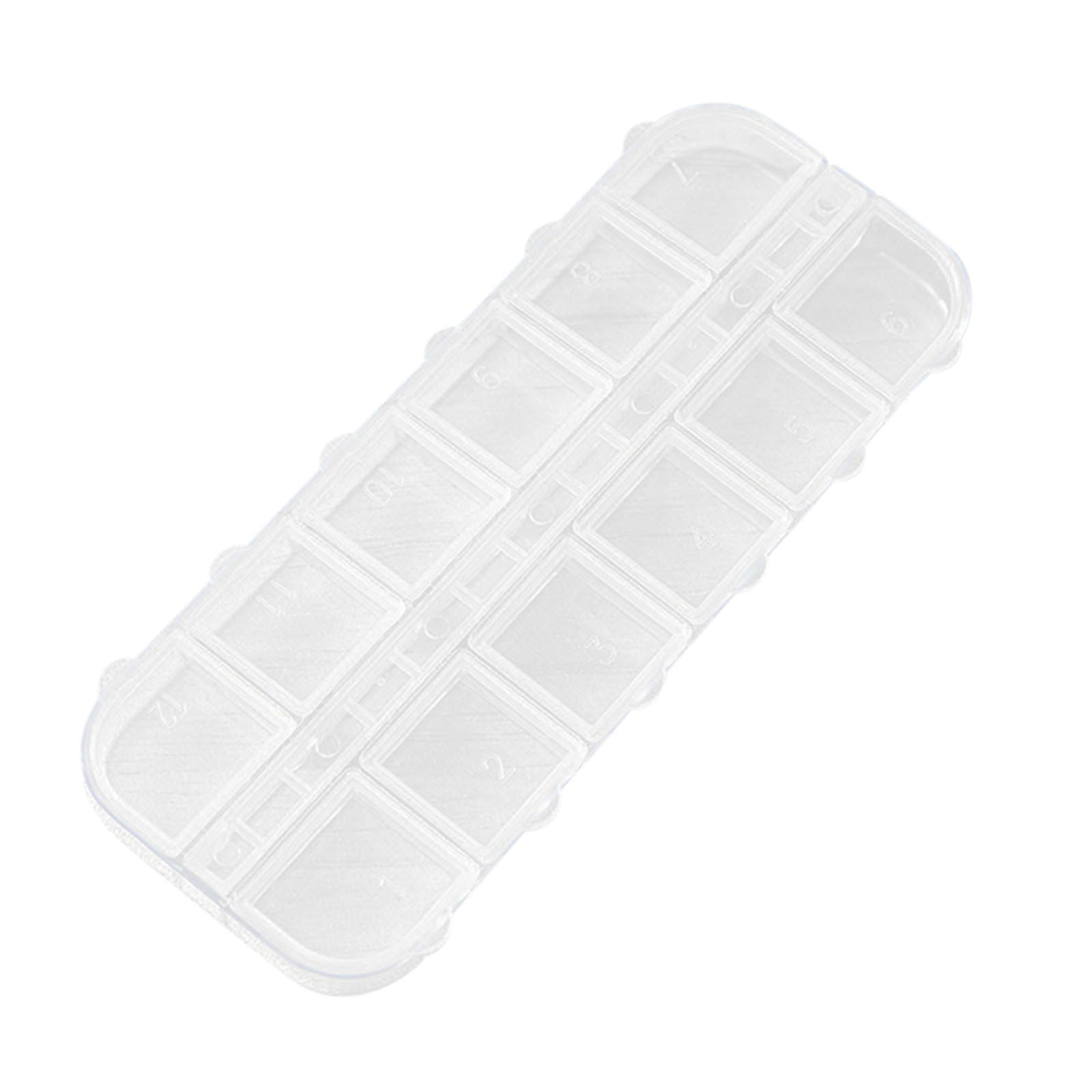 Yonrjhukm Fake Nail Storage Box, 12 Grid Rhinestone Organizer Case with ...