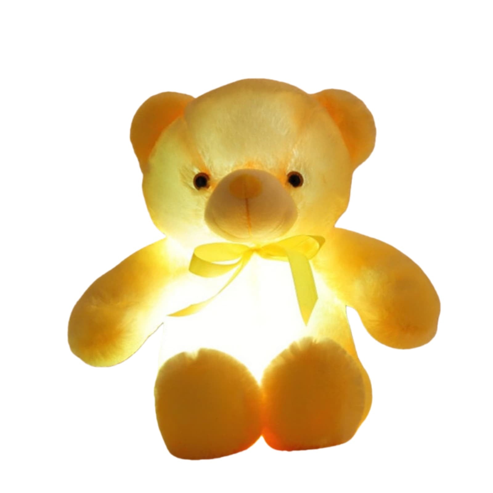 Yonrjhukm LED Colorful Glowing Teddy Bear Night Light, Super Soft ...