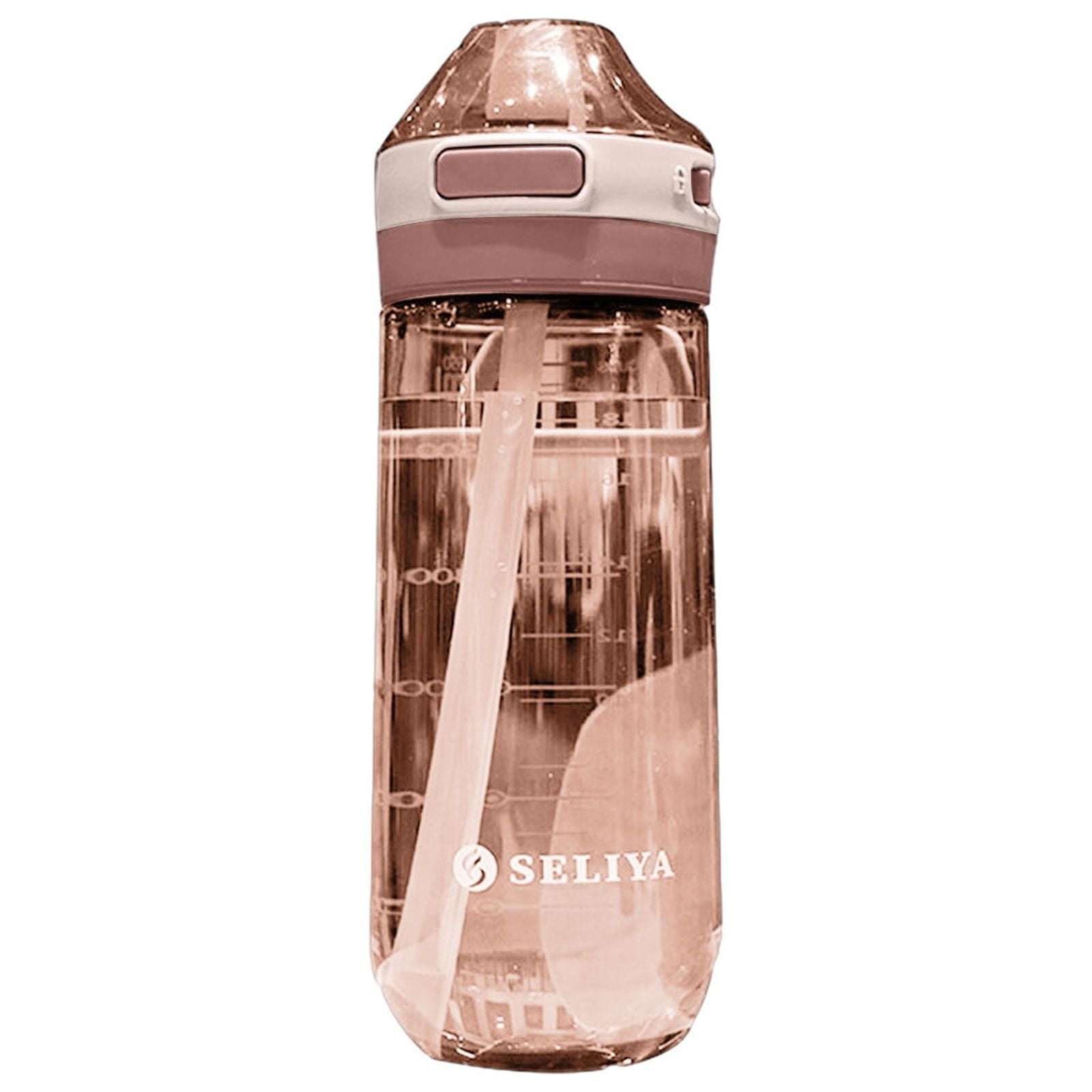 Yonrjhukm Large Capacity Fitness Sports Water Bottle with Straw Cup ...