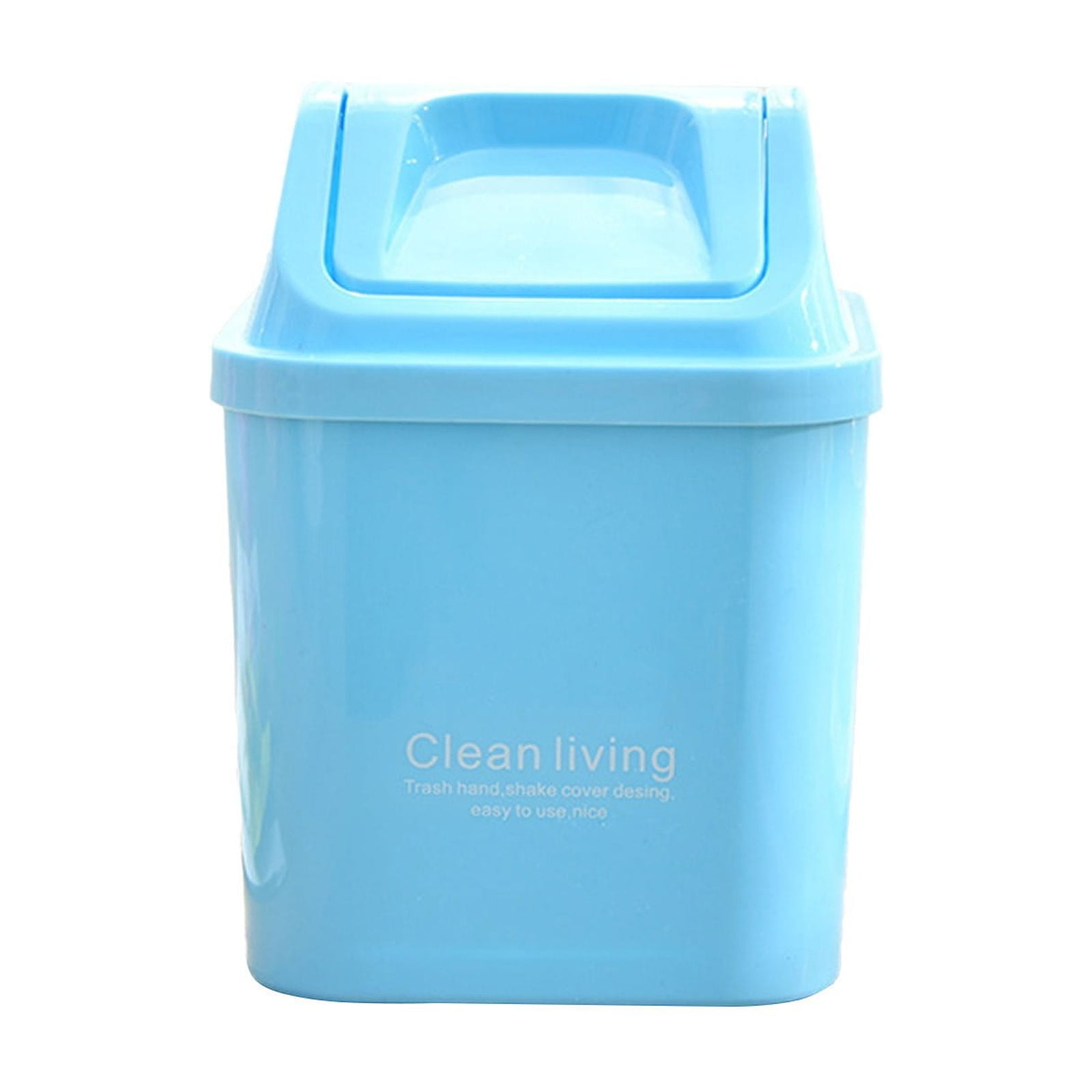 Yonrjhukm Mini Desktop Trash Can with Lid, Small Household Kitchen ...