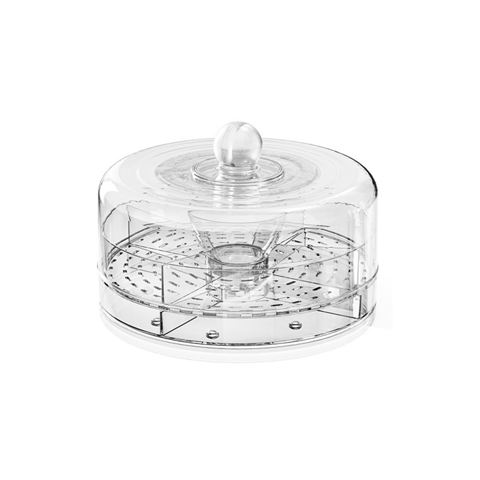 Yonrjhukm Multifunctional 4 Compartment Rotating Food Organizer ...