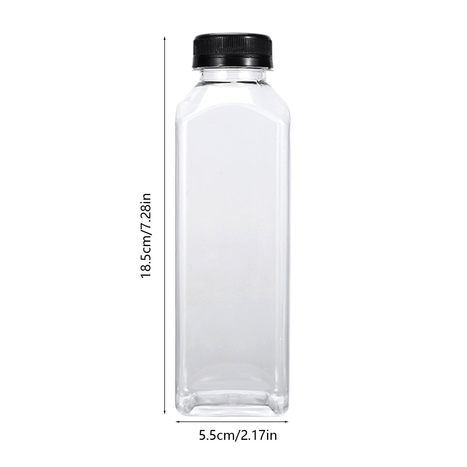 Yonrjhukm Reusable Plastic Juices Bottle with Lid, Clear Beverage ...