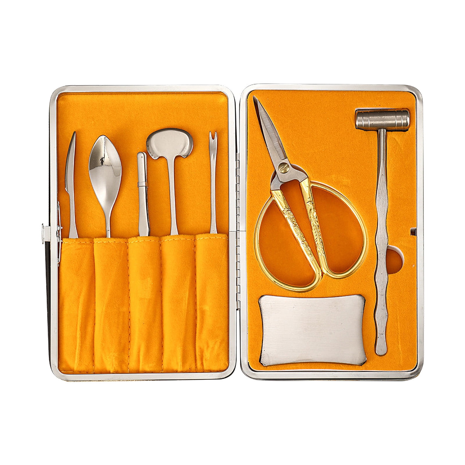 Yonrjhukm Stainless Steel Crab Eating Tool Hairy Crab Gift Box Set Crab ...