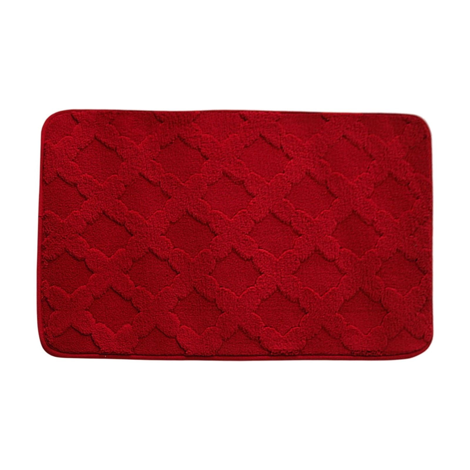 Yonrjhukm Thick Absorbent Bathroom Mats, Non-Slip Plush Toilet Mats ...