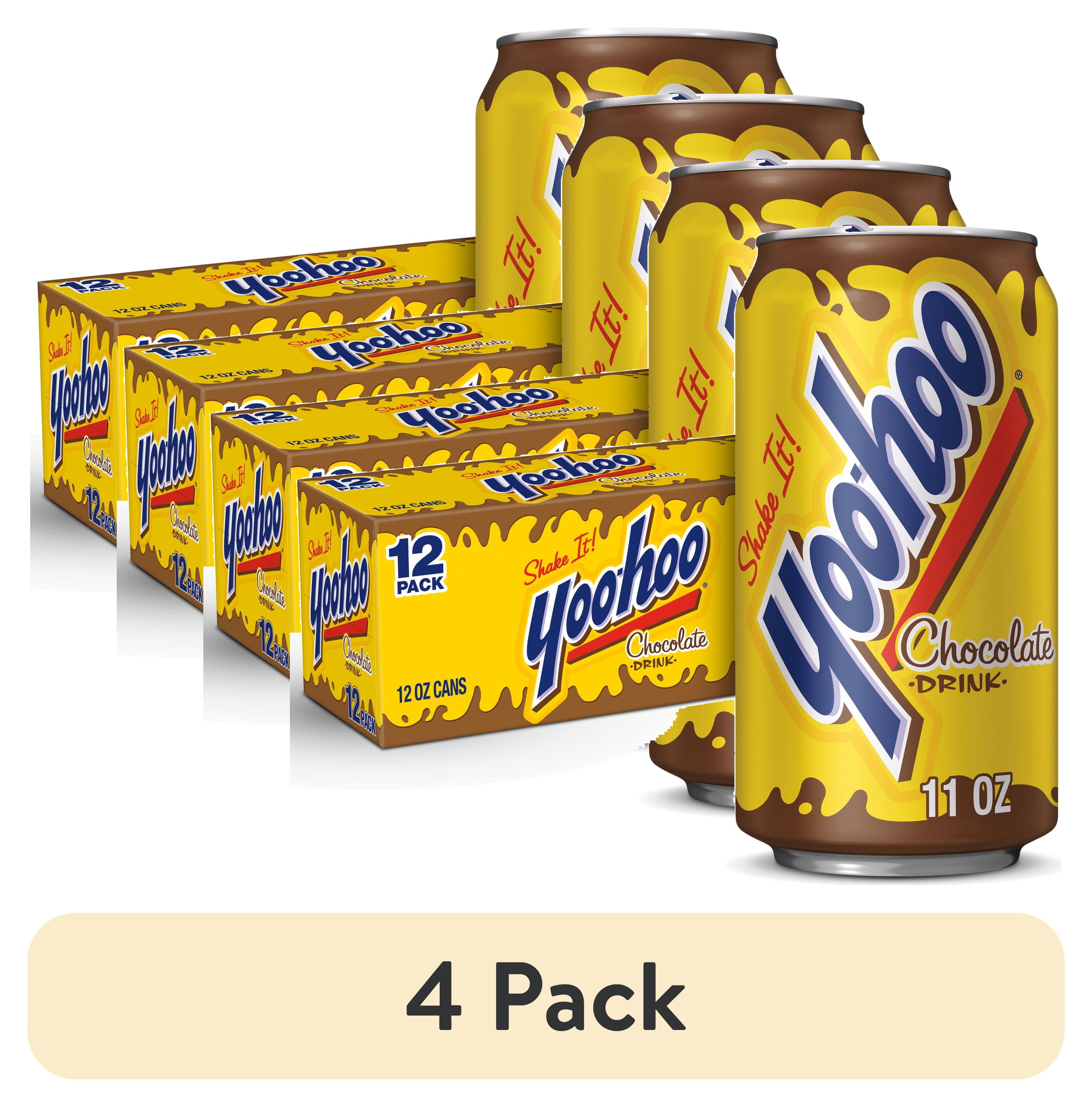 (4 pack) Yoo-hoo Chocolate Drink, 11 Fluid Ounce, 12 Pack Cans ...