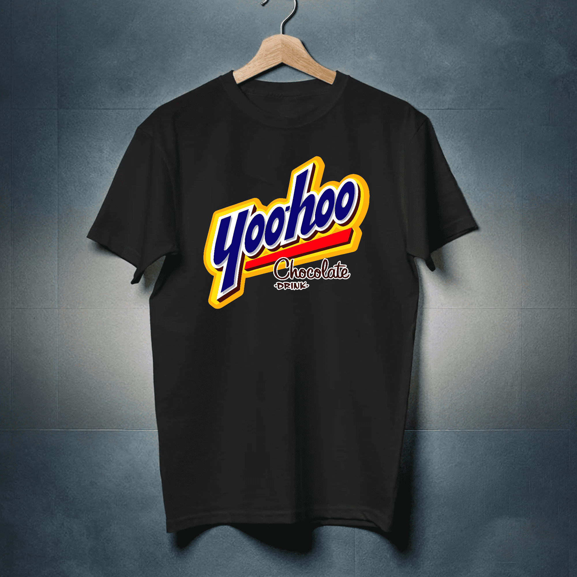Yoo-hoo Yoo Hoo Chocolate Drink logo Black tshirt size L - Walmart.com