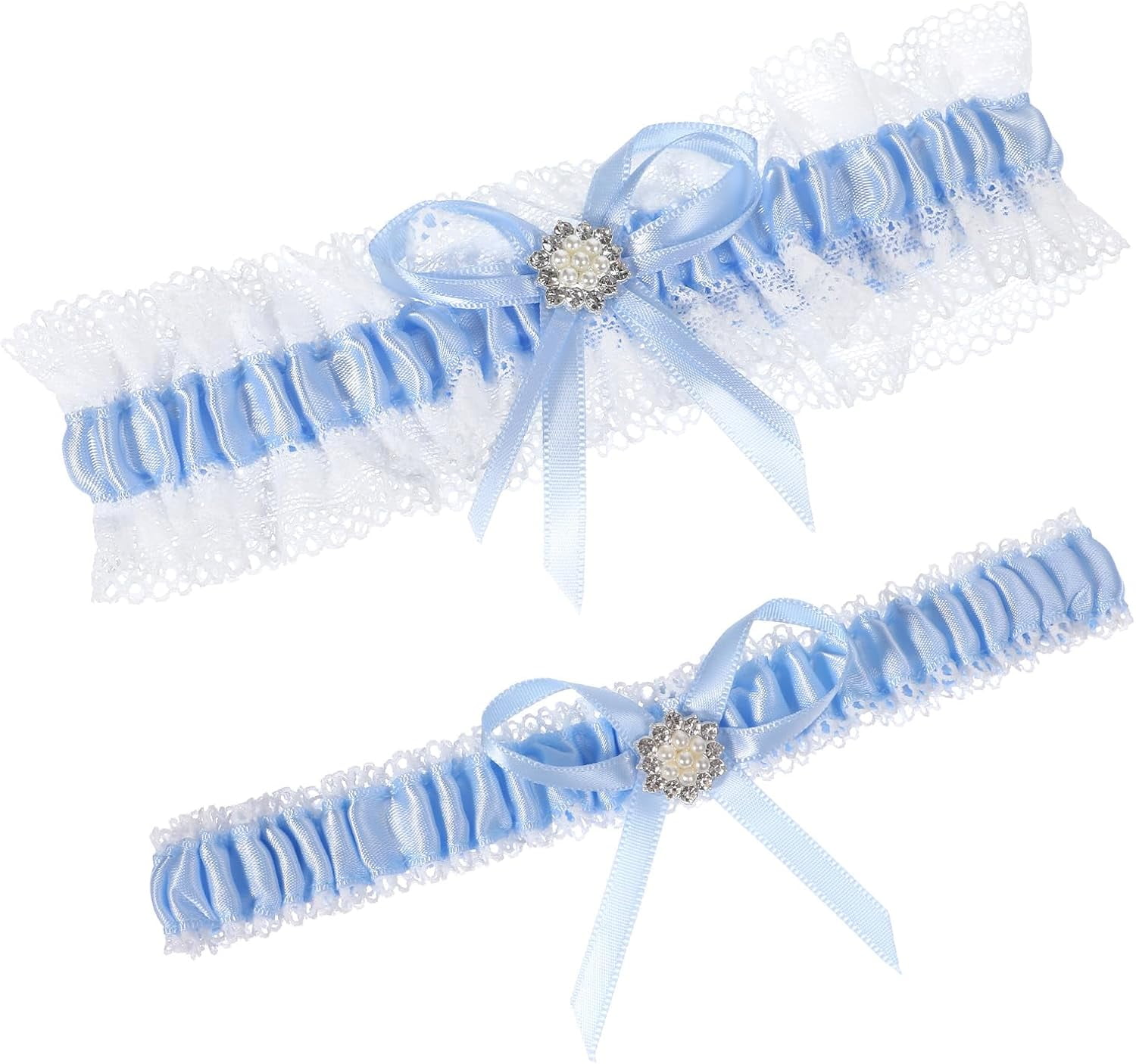YooGuoGuo 2Pcs Blue Wedding Garters for Bride Bridal, Lace Bridal ...
