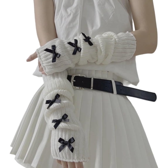 YooGuoGuo Cute Y2K Bow Arm Warmers Kawaii Half Finger Adorable ...