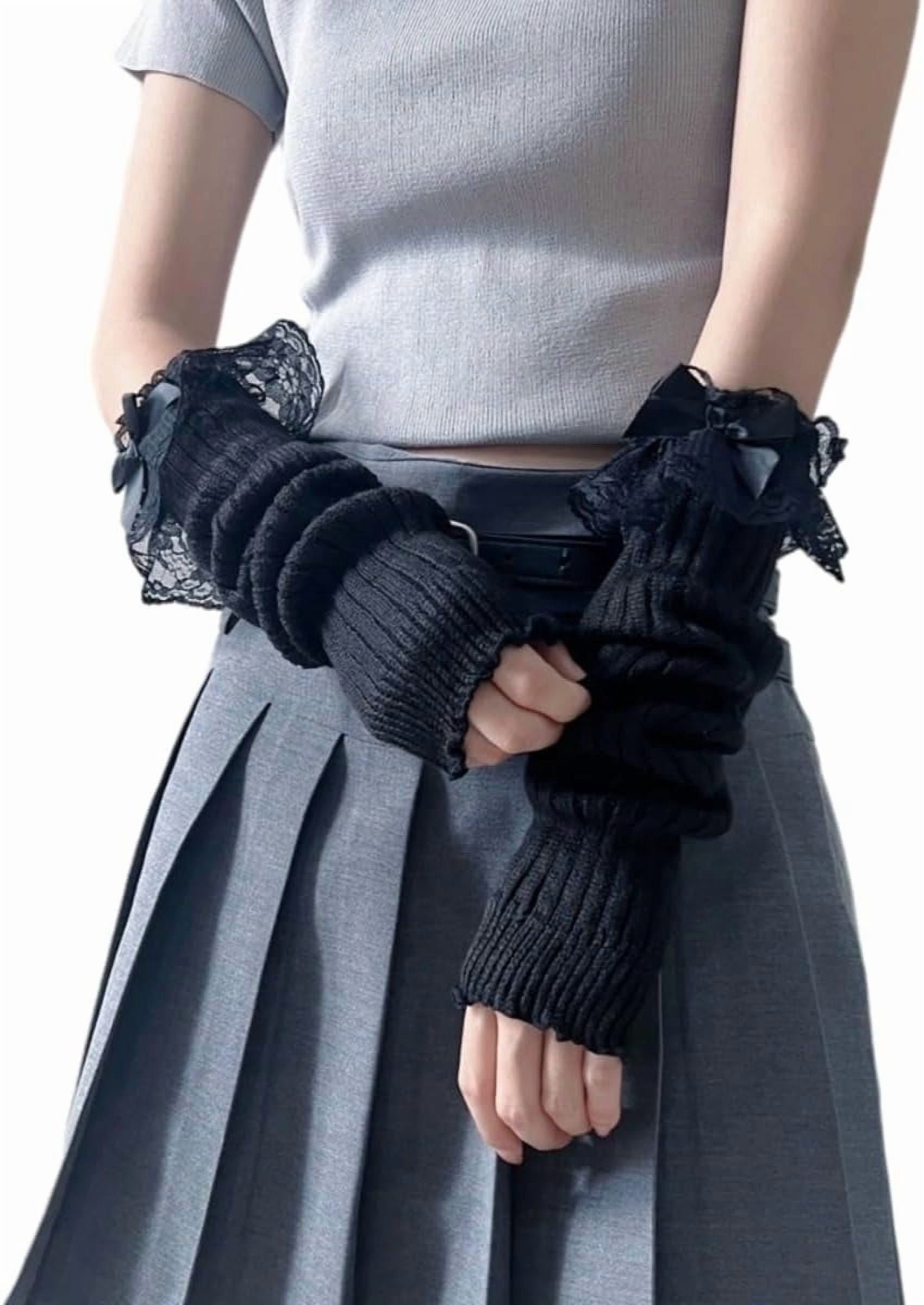 YooGuoGuo Cute Y2K Lace Arm Warmers Kawaii Half Finger Adorable Glove ...