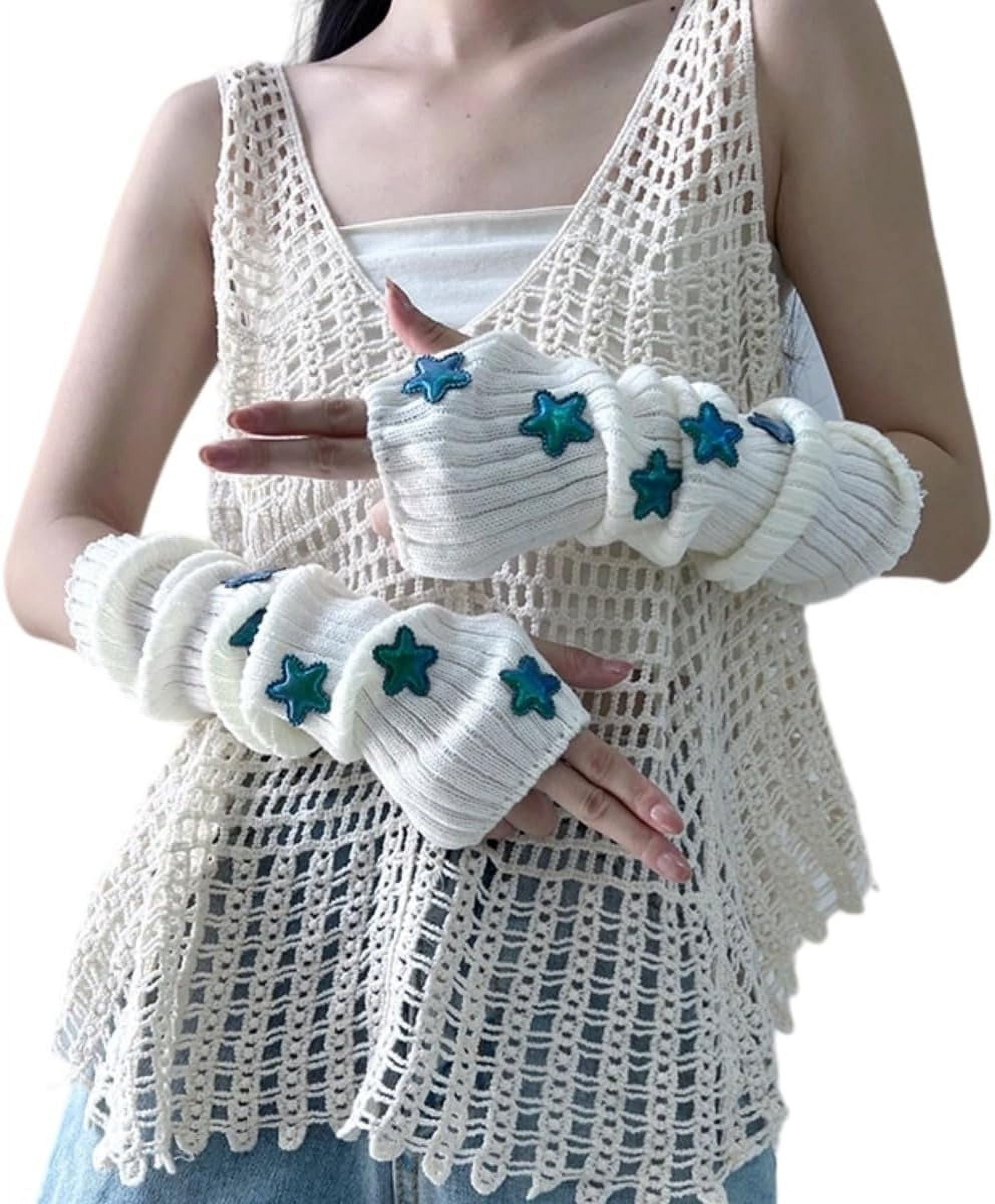 YooGuoGuo Cute Y2K Star Arm Warmers Kawaii Half Finger Adorable ...