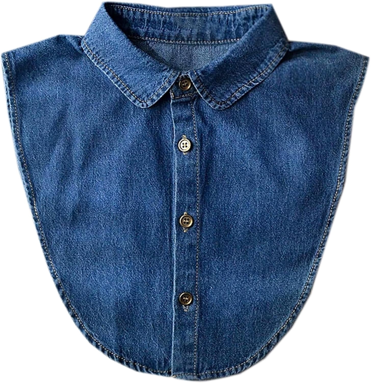 YooGuoGuo Denim Fake Collar Detachable Dickey Collar Half Shirts Blouse ...