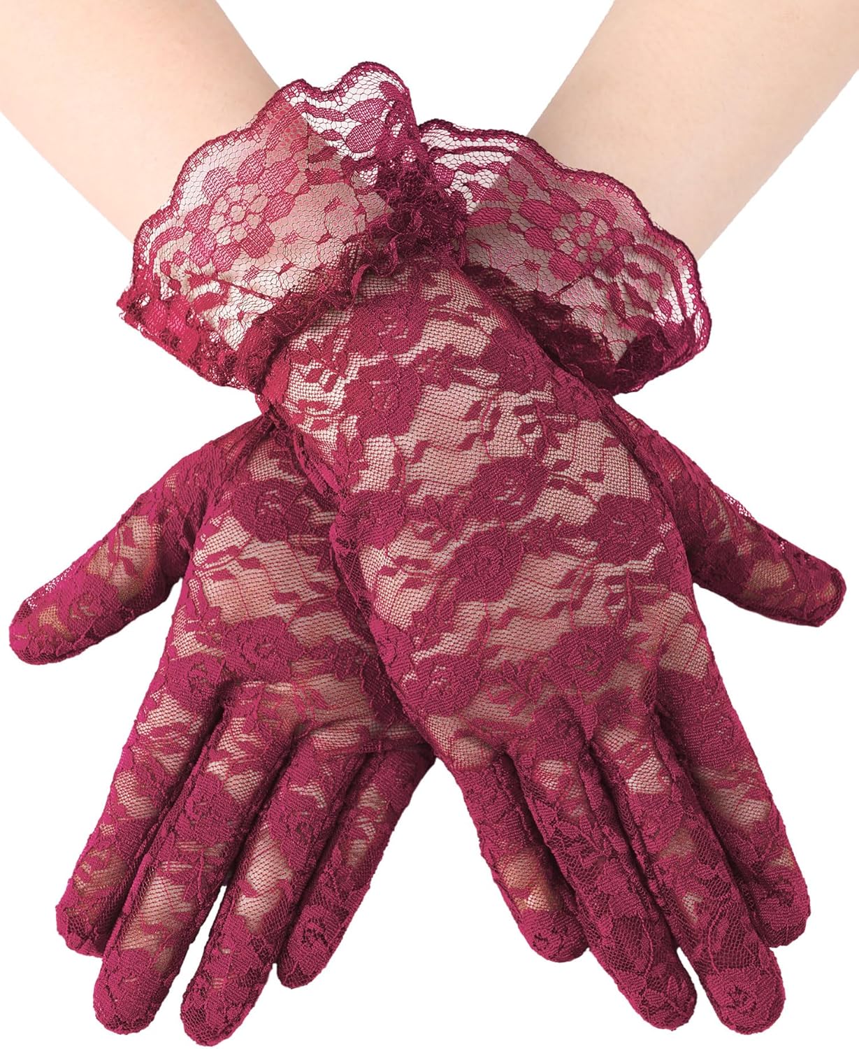 YooGuoGuo Ladies Lace Gloves for Women Tea Party Elegant Short Courtesy ...