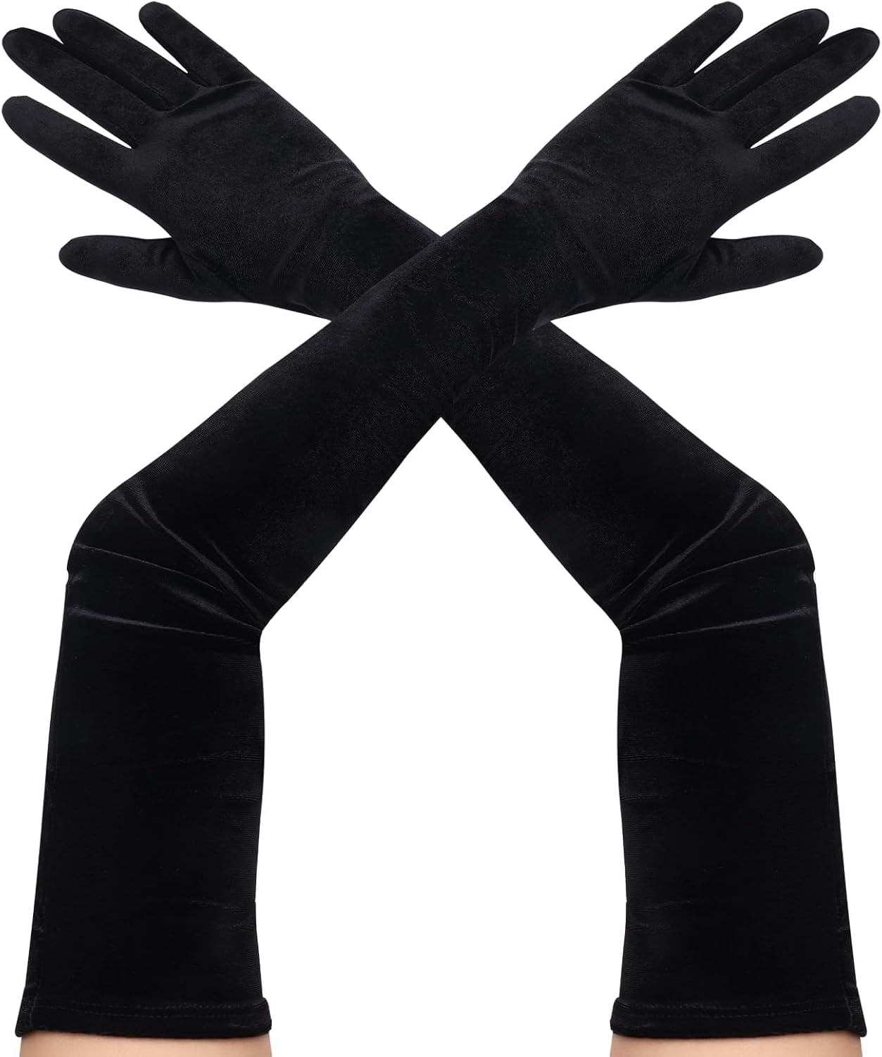YooGuoGuo Long Black Gloves Women Formal Opera Gloves Black Velvet ...