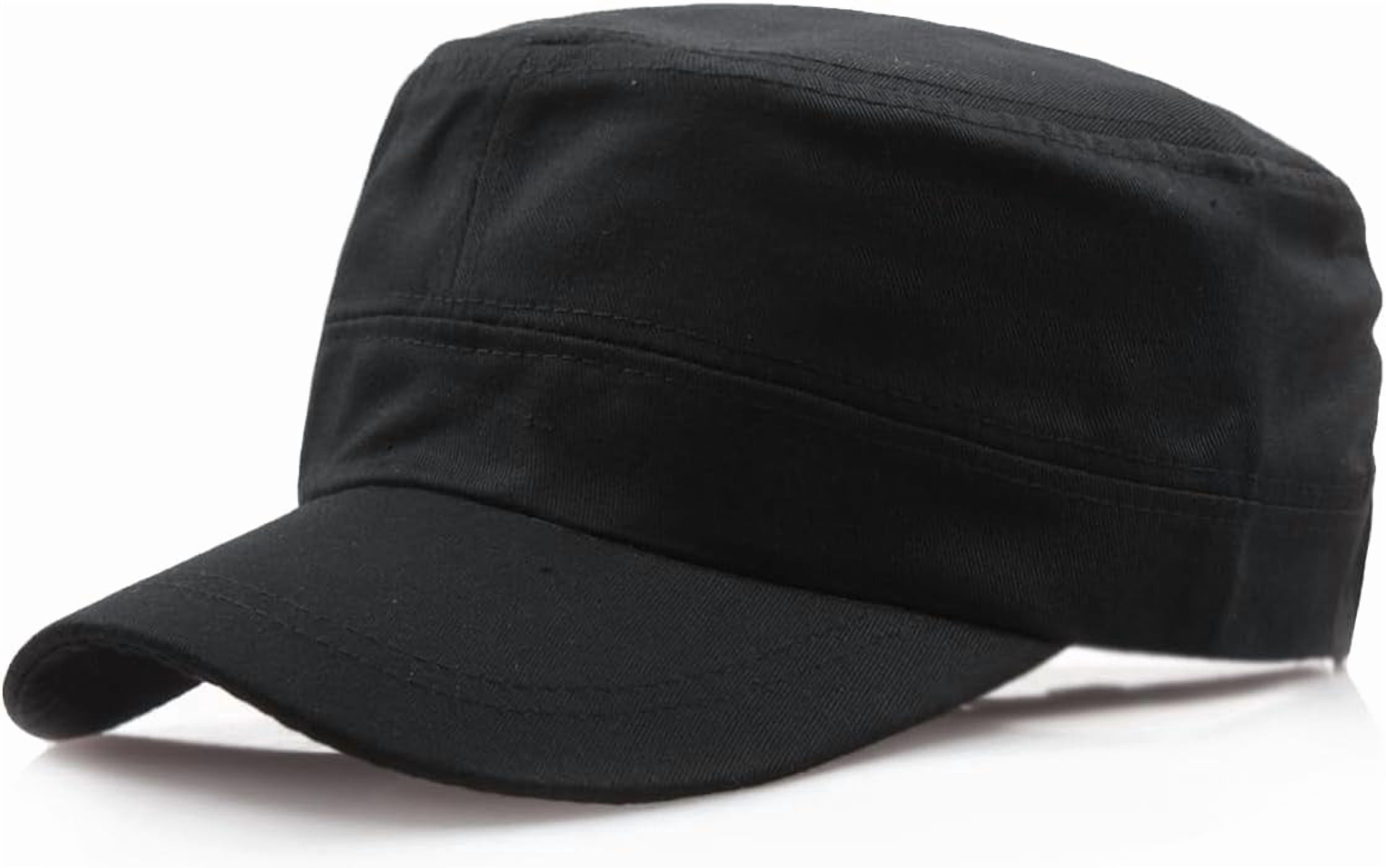 YooGuoGuo Washed Cotton Basic Cadet Army Cap Everyday Military Style ...