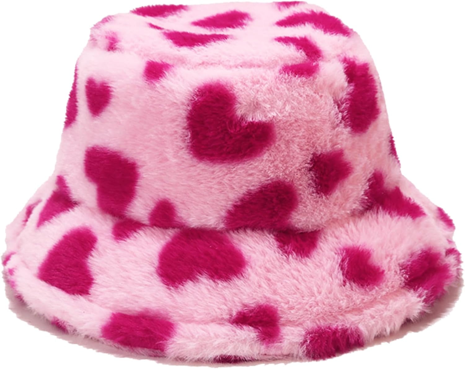 YooGuoGuo Winter Fluffy Fuzzy Bucket Hat Plush Furry Faux Fur Fisherman ...
