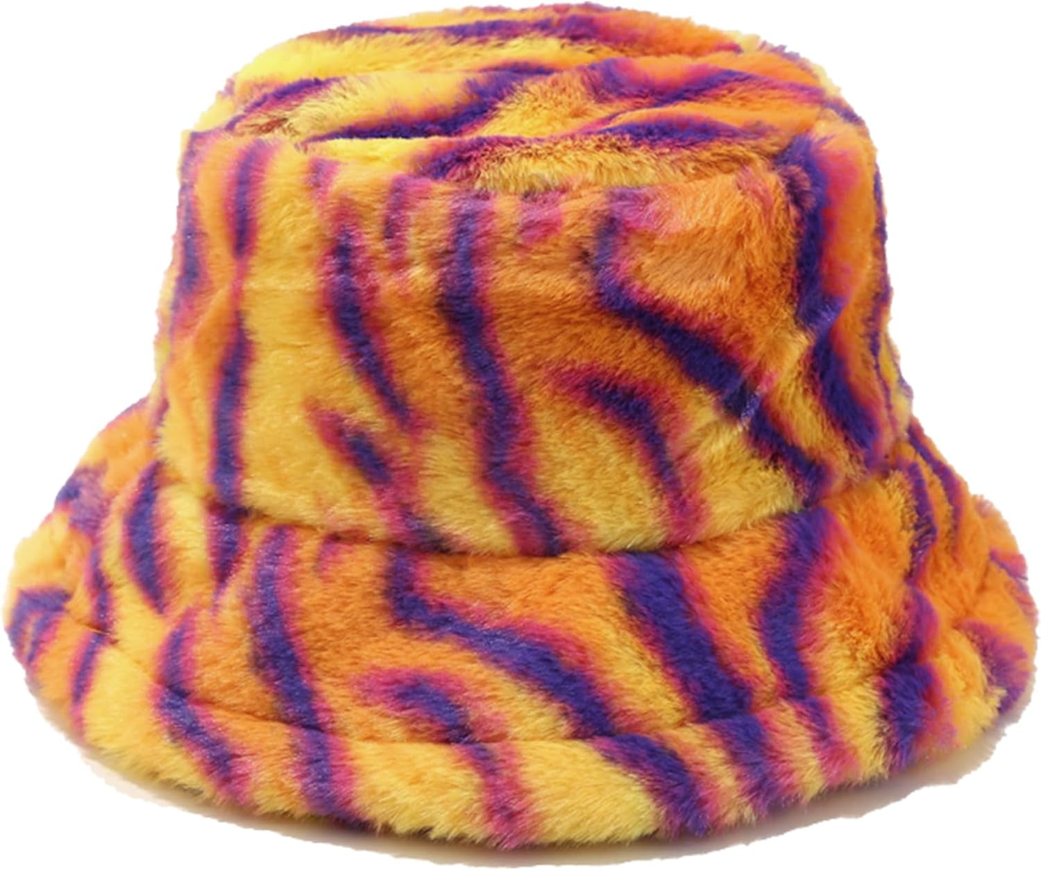 YooGuoGuo Winter Fluffy Fuzzy Bucket Hat Plush Furry Faux Fur Fisherman ...