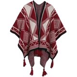 YooGuoGuo Women's Elegant Shawl Wraps Retro Ethnic Open Front Tassel ...