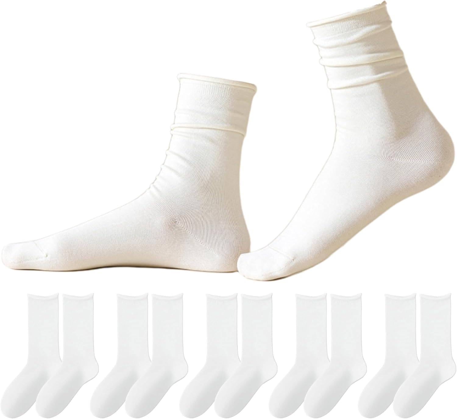 YooGuoGuo Women's Slouchy Thin Cotton Seamless Socks Cute Summer Soft ...