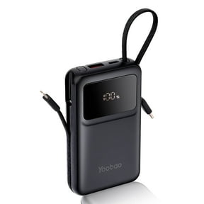 50000mAh Power Bank with Built-in Cable: 22.5W Fast Charging External ...