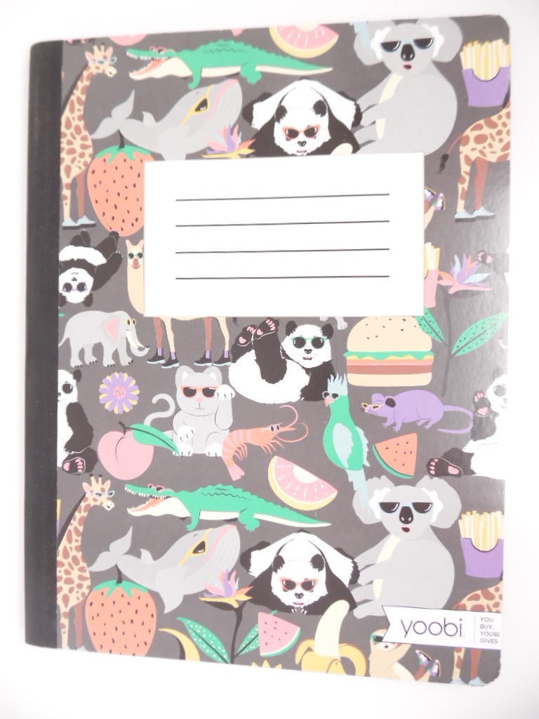 Yoobi Composition Notebook College Ruled 100 Sheets Stacks on Animals ...