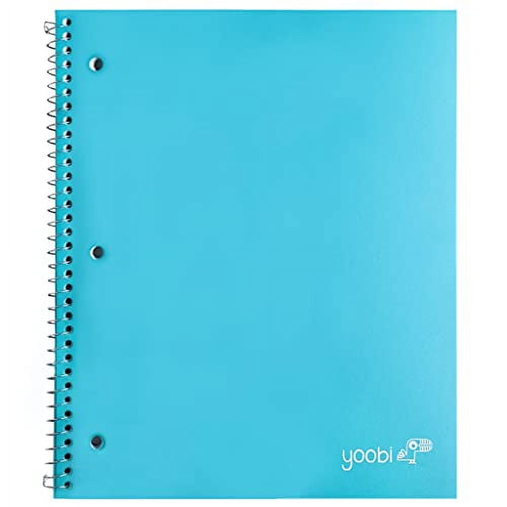Yoobi Poly Cover 1 Subject Notebook College Ruled Blue | 100 Perforated ...