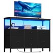 HOMCOM Entertainment Center TV Stand, 4-Tier Corner Audio Tower, Space ...