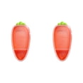 Yooci 2 Piece Radish Shaped Clear Food Crisper Divided Snack Storage ...