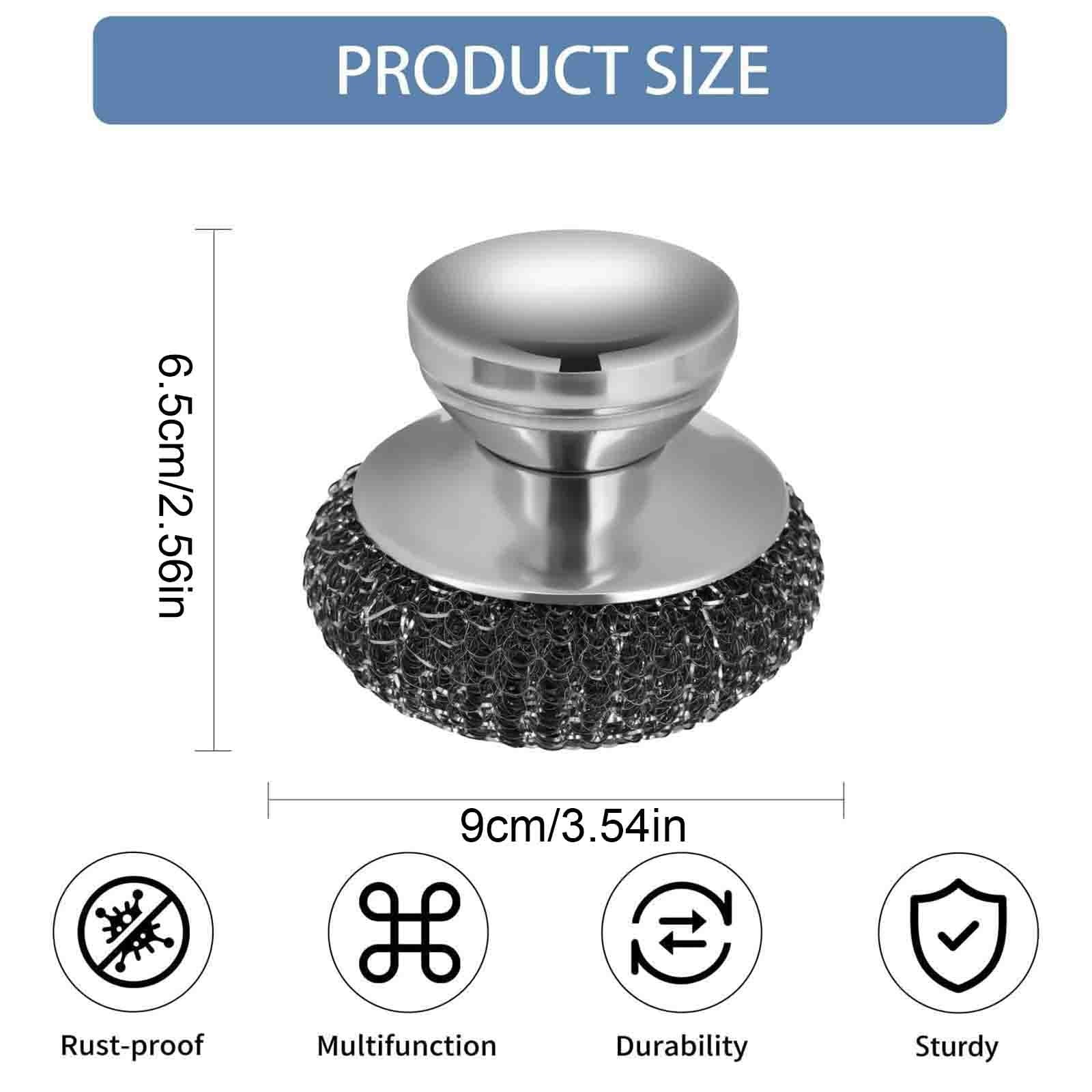 Yooci High-Quality Steel Wool Scrubber – Ergonomic Stainless Steel ...