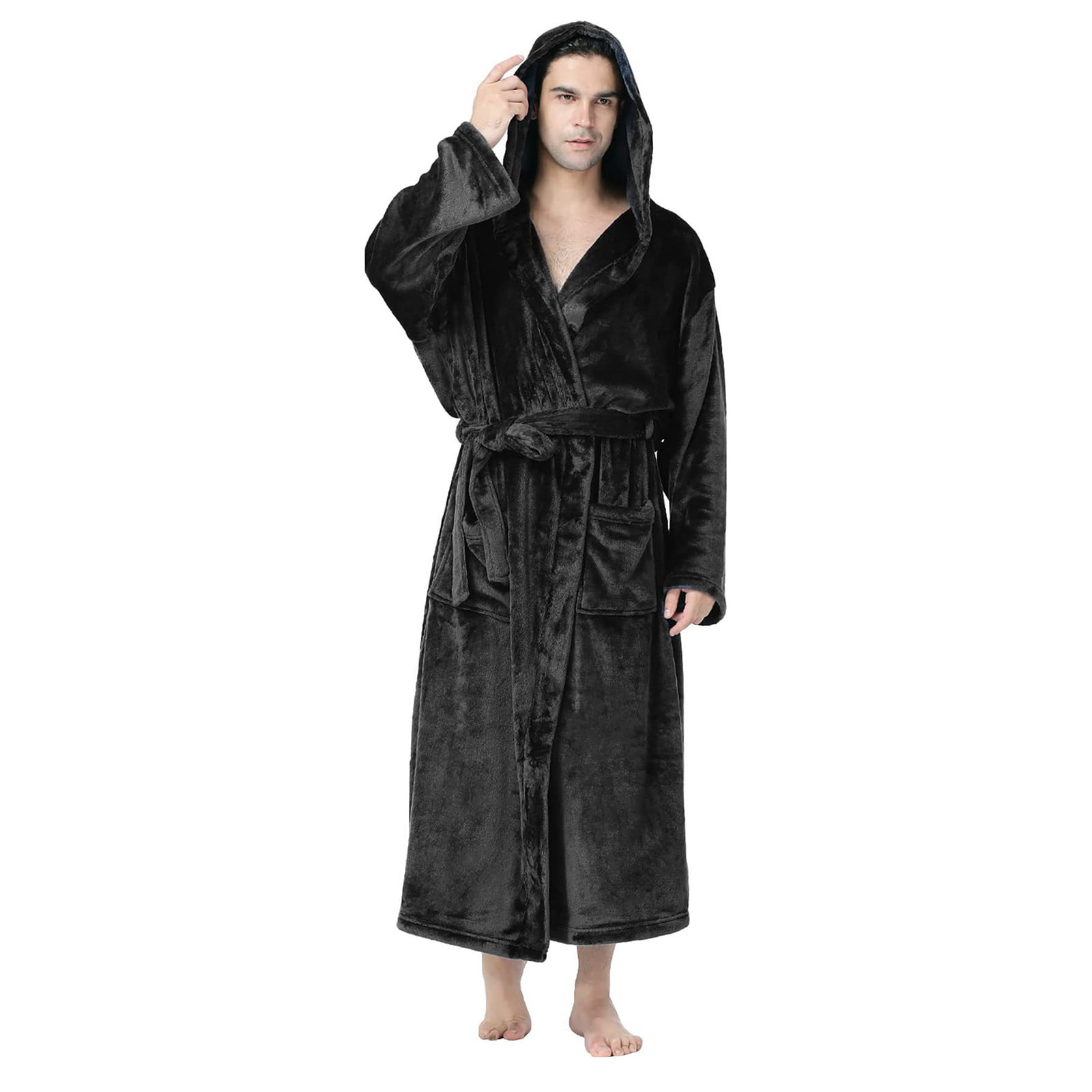 Yoodem Bathrobe for Men Night Gowns for Adult Men's Autumn Winter Plush ...