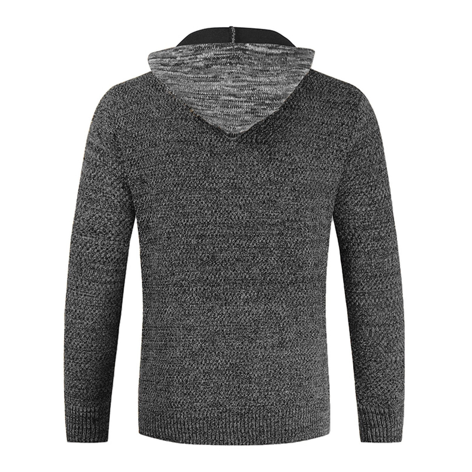 Yoodem Mens Sweater Mens Winter Jacket Mens Shawl Collar Sweater Slim Fit Casual Zip Pullover