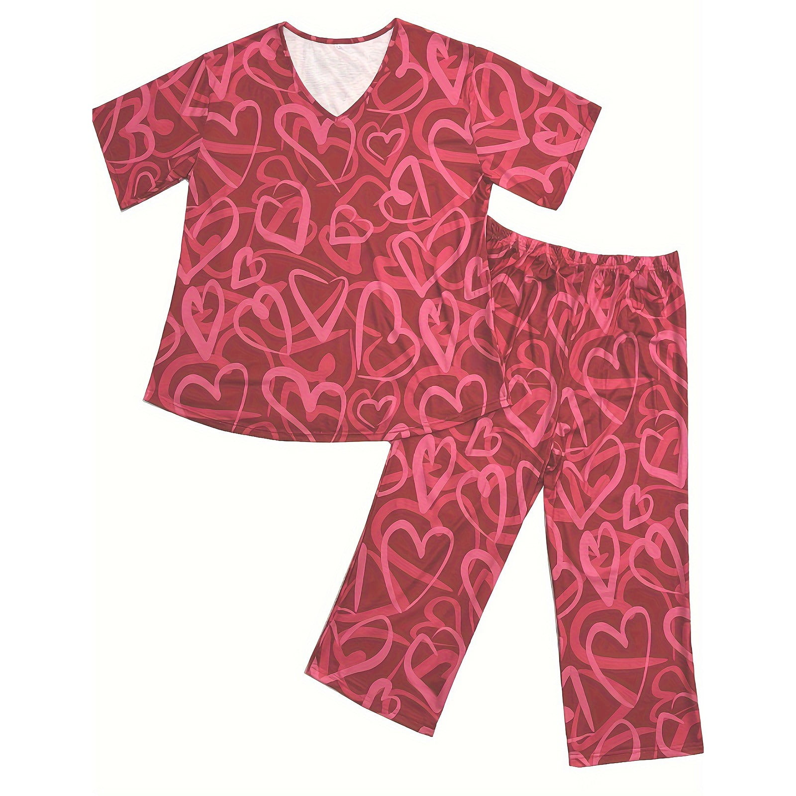 Yoodem Pajamas for Women Pj Sets for Woman Summer Round Neck Suit ...