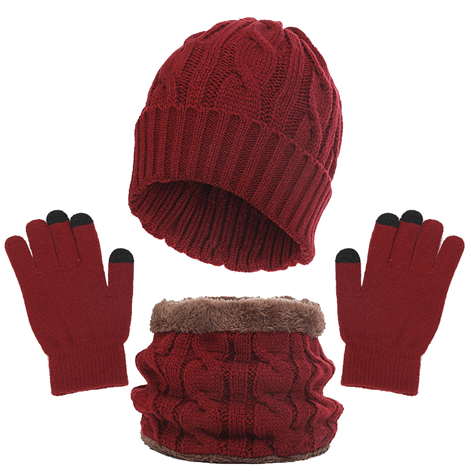Yoodem Scarf and Gloves Set for Women Hat and Scarf Set for Women&men ...