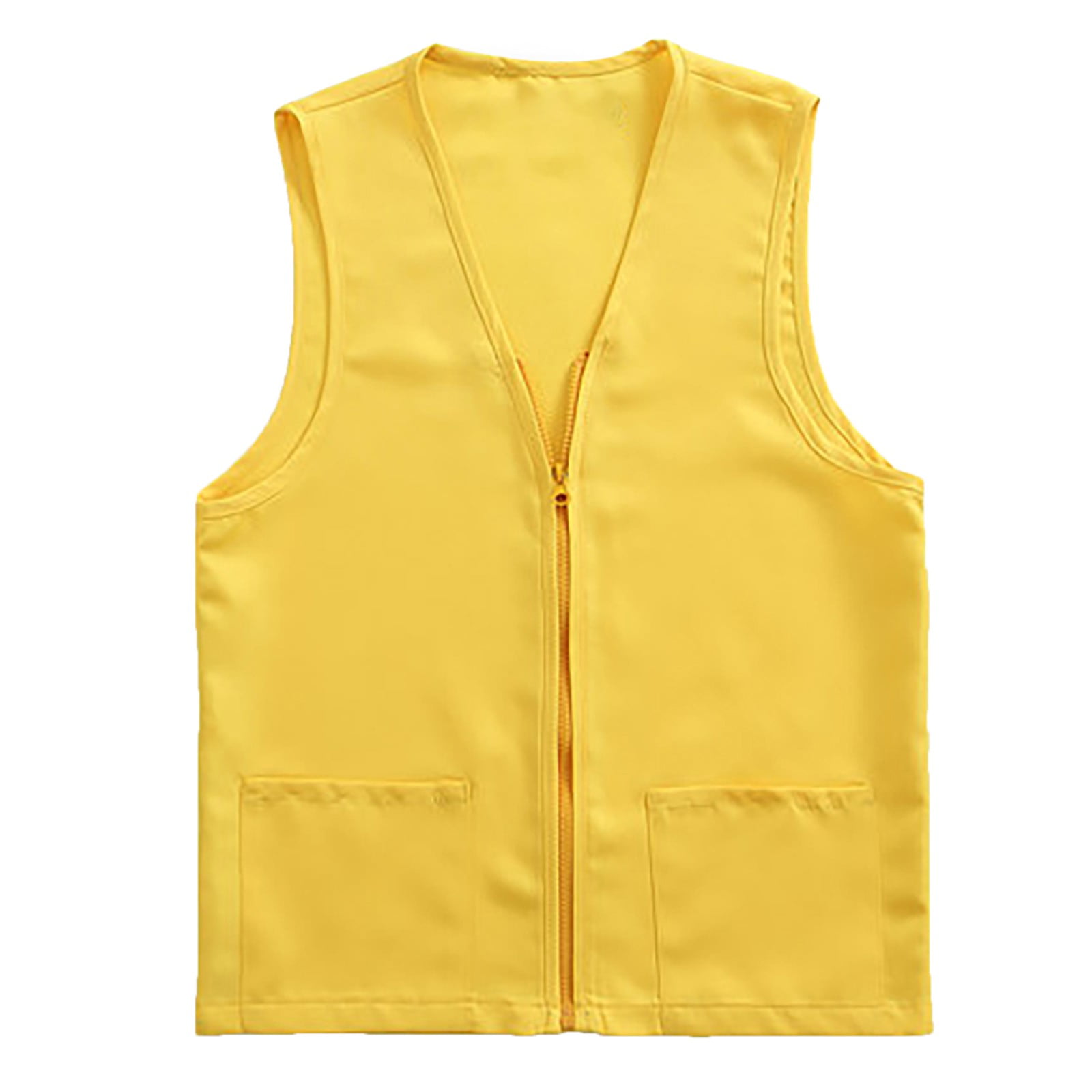 Yoodem Women's Workwear Vest Solid Relaxed Fit Hip Length V-neck ...