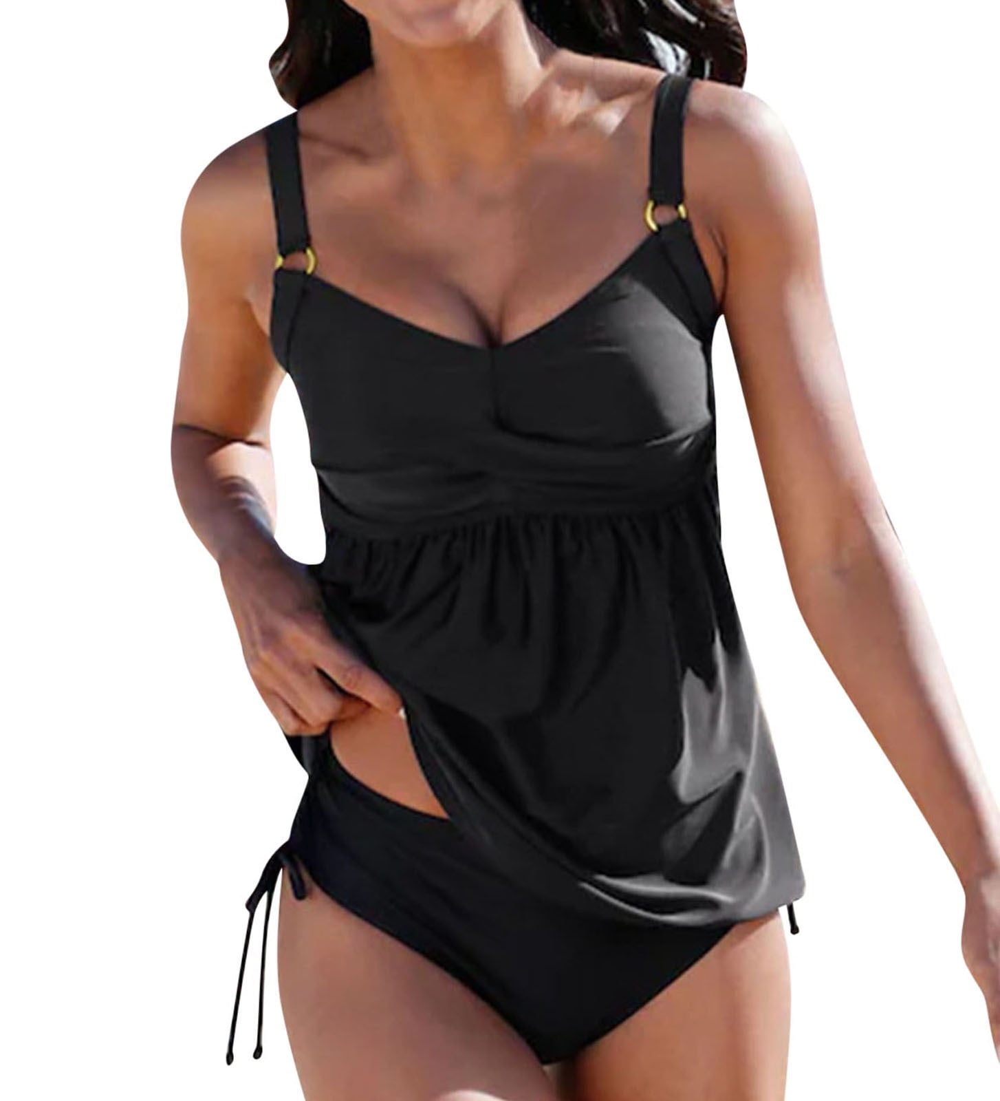 Yoodem with Swim Short Top Suit Blouson Swimwear Control Women Tummy Piece Swimsuit Bathing Two ...