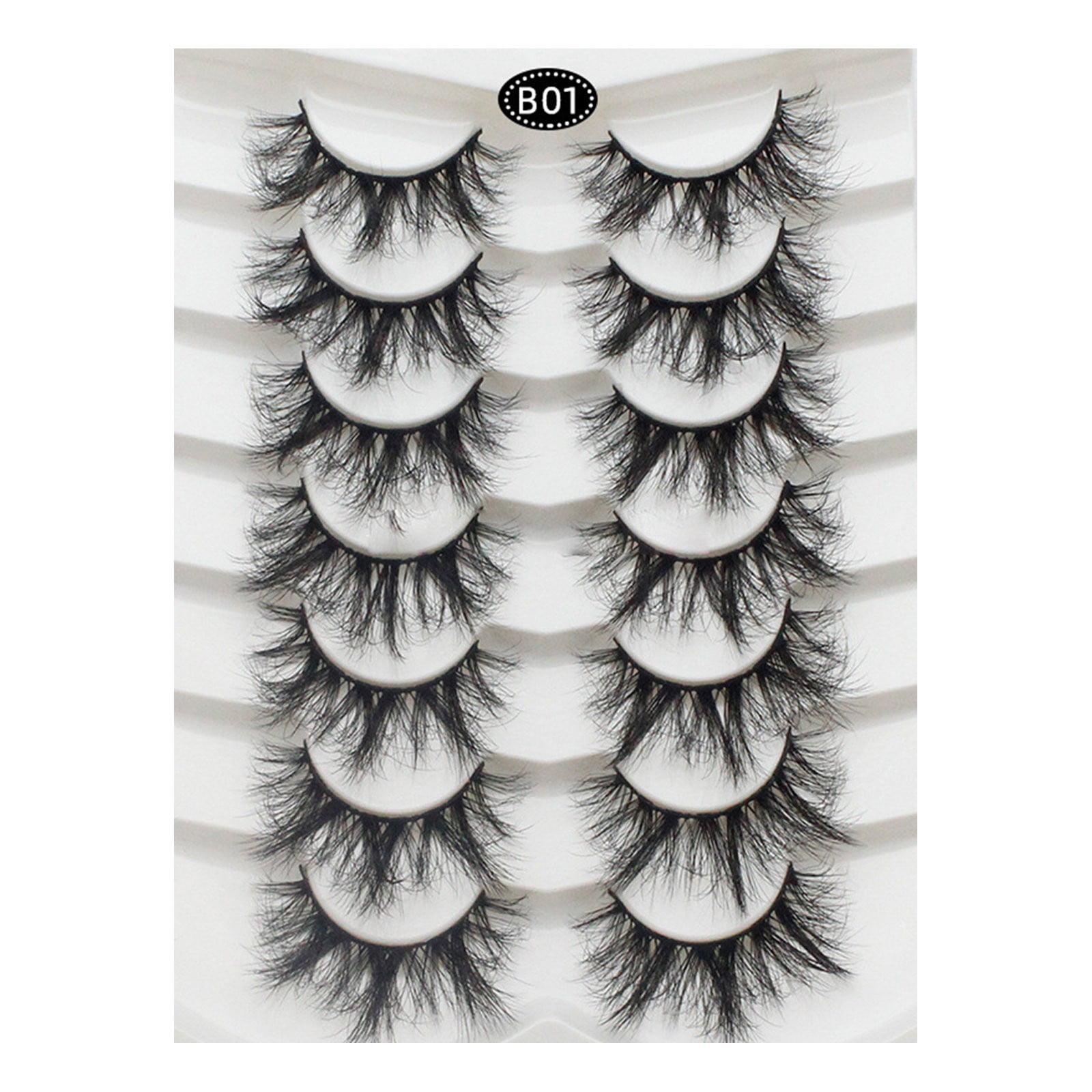 Yoofe False Eyelashes Lashes 5 Pairs Soft Lashes 3D 6D Volume Eyelashes ...