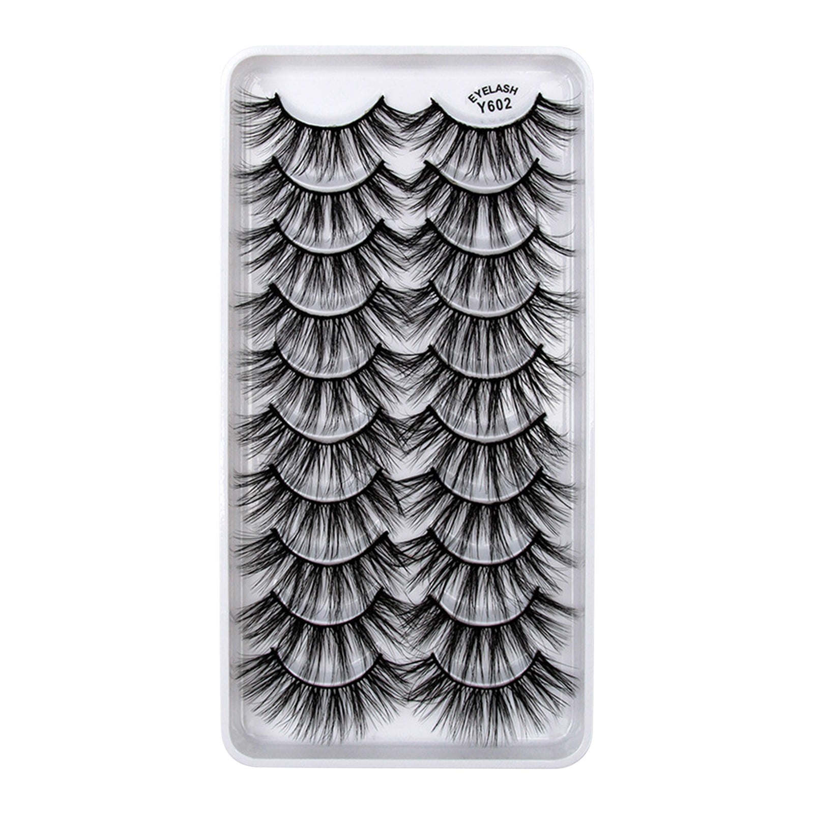 Yoofe False Eyelashes Lashes Pack 10 Pairs 8D Dramatic Eyelashes Wispy ...