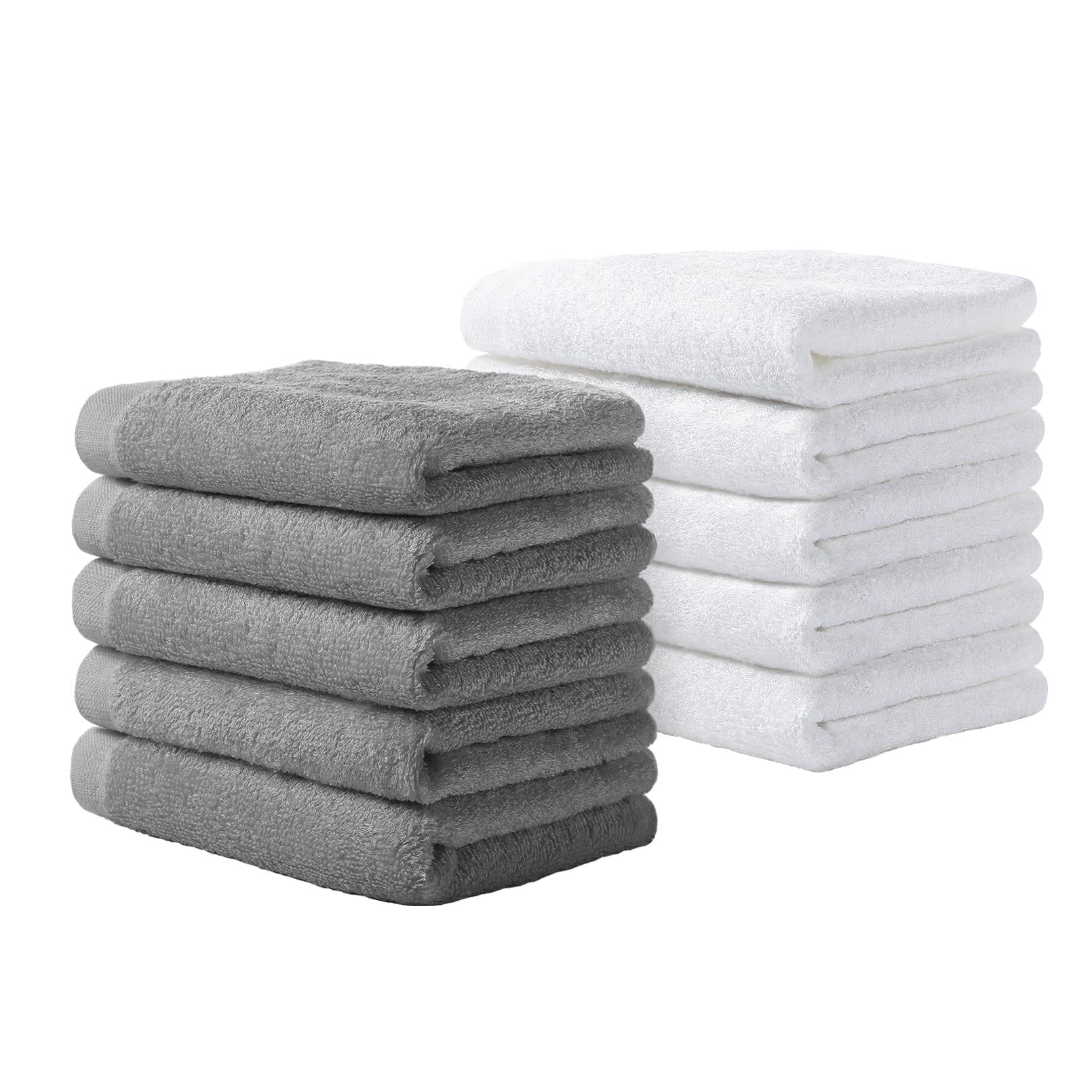 Yoofoss Washcloths Towel Set 10 Pack, Baby Wash Cloth for Bathroom ...