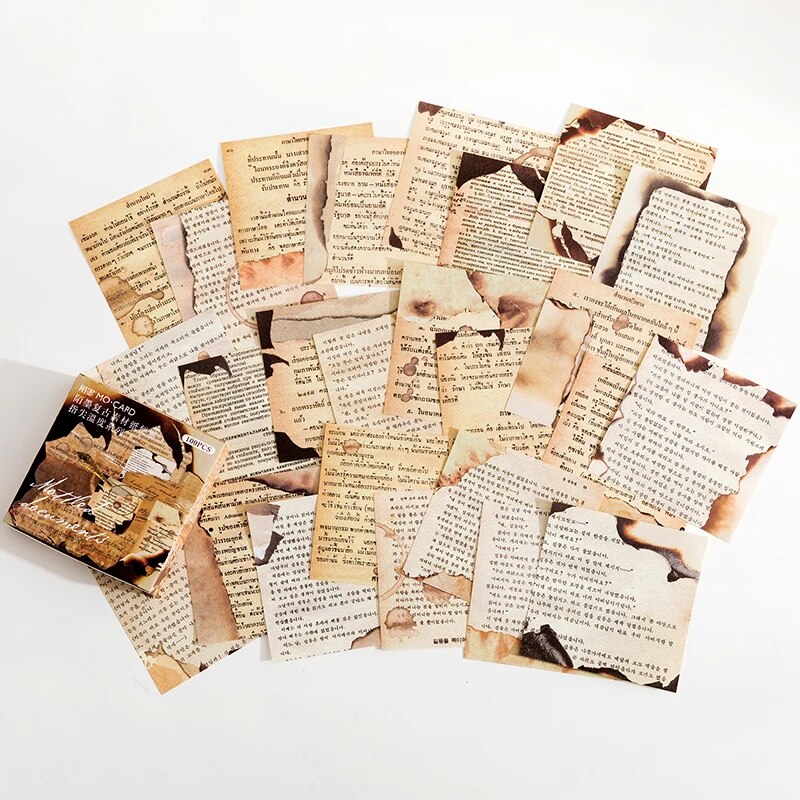 Yoofun 100pcs/pack Vintage Memo Pads Retro Flower Butterfly Material ...