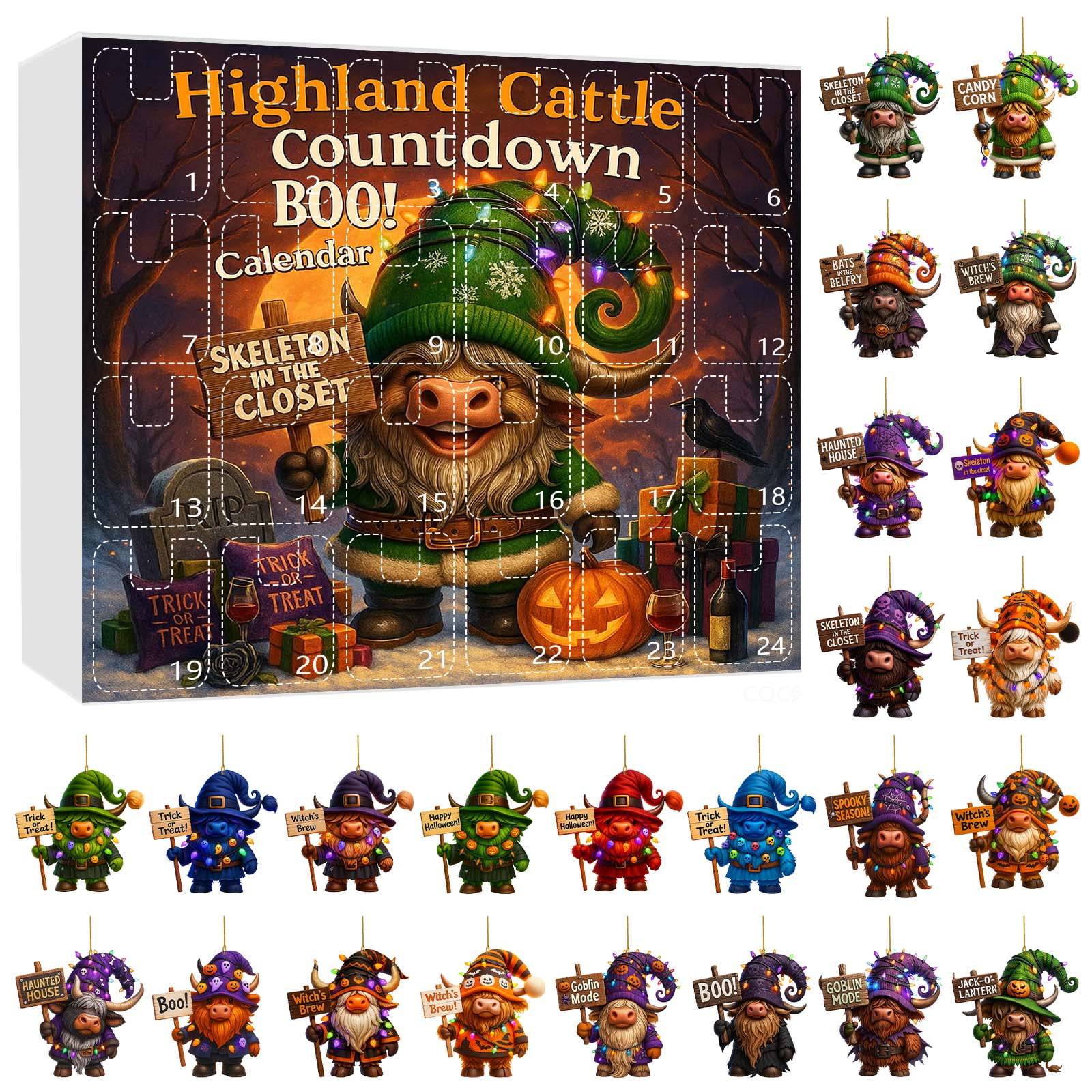 Yooght ‌2025 Festive Halloween Advent Calendar with Assorted Mini ...