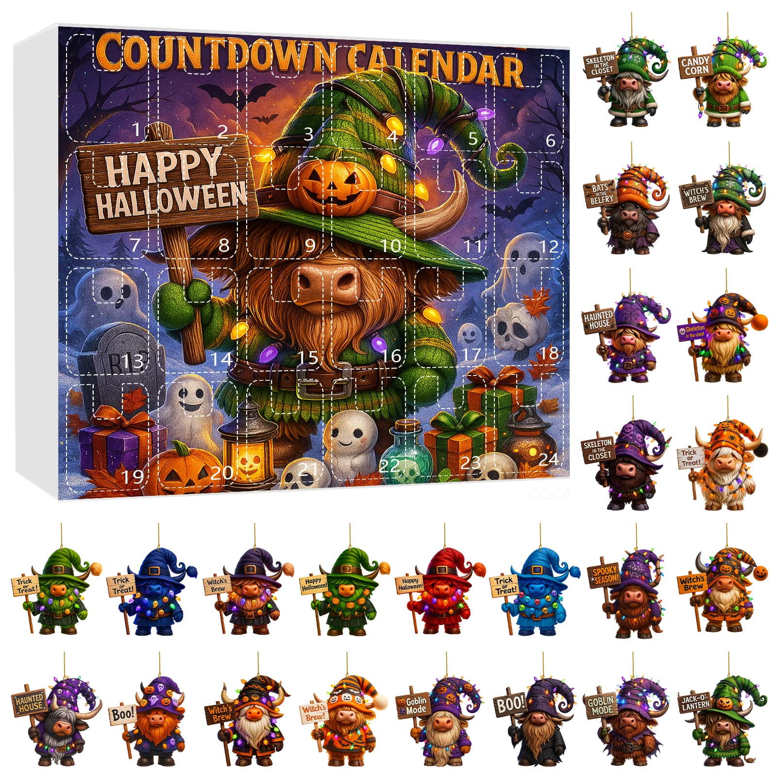 Yooght Spooky Season Building Block Advent Calendar for 2025, 31 Unique ...