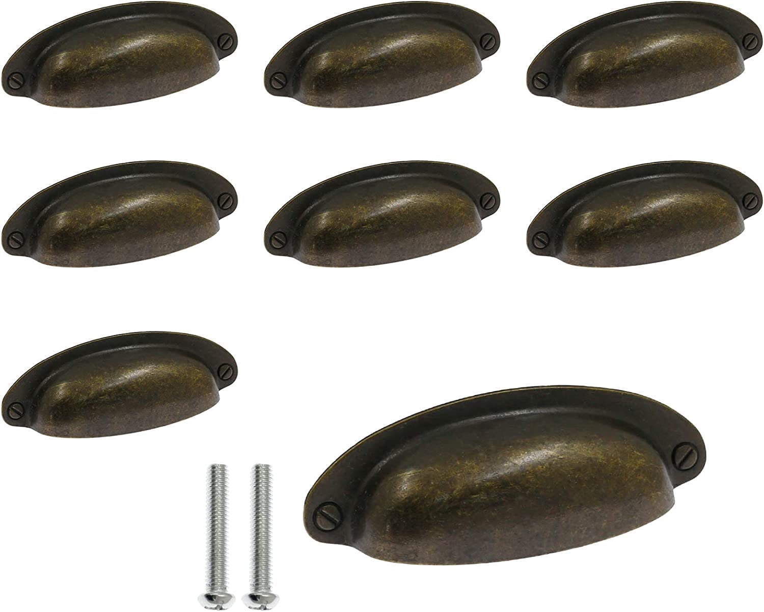 Yoohey 8Pack 3.5" Hole Center Vintage Farmhouse Style Pulls Cup Pull ...