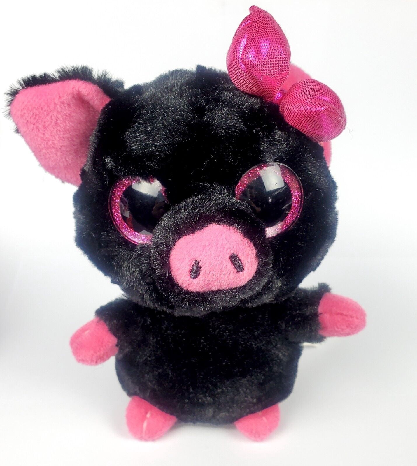 Yoohoo & Friends Worthog Black Pig 5" Plush Pink Bow Eyes Aurora ...