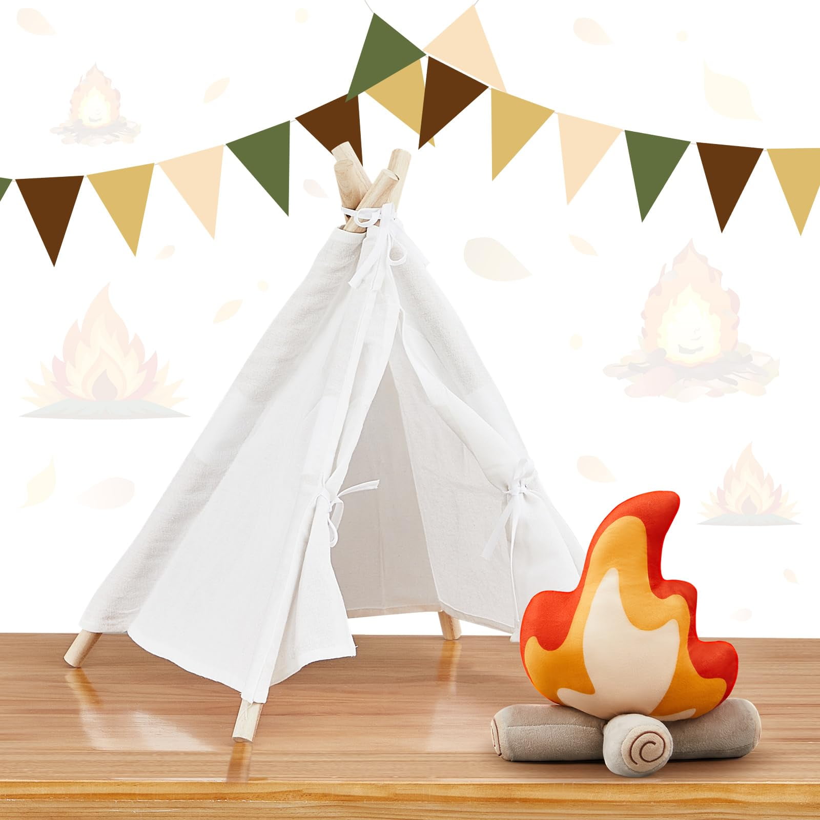 Yoojahow Camping Themed Party Decorations Happy Camping Party Decor ...
