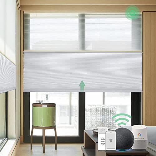 Yoolax Motorized Day and Night Cellular Shades with Remote, Smart Top ...