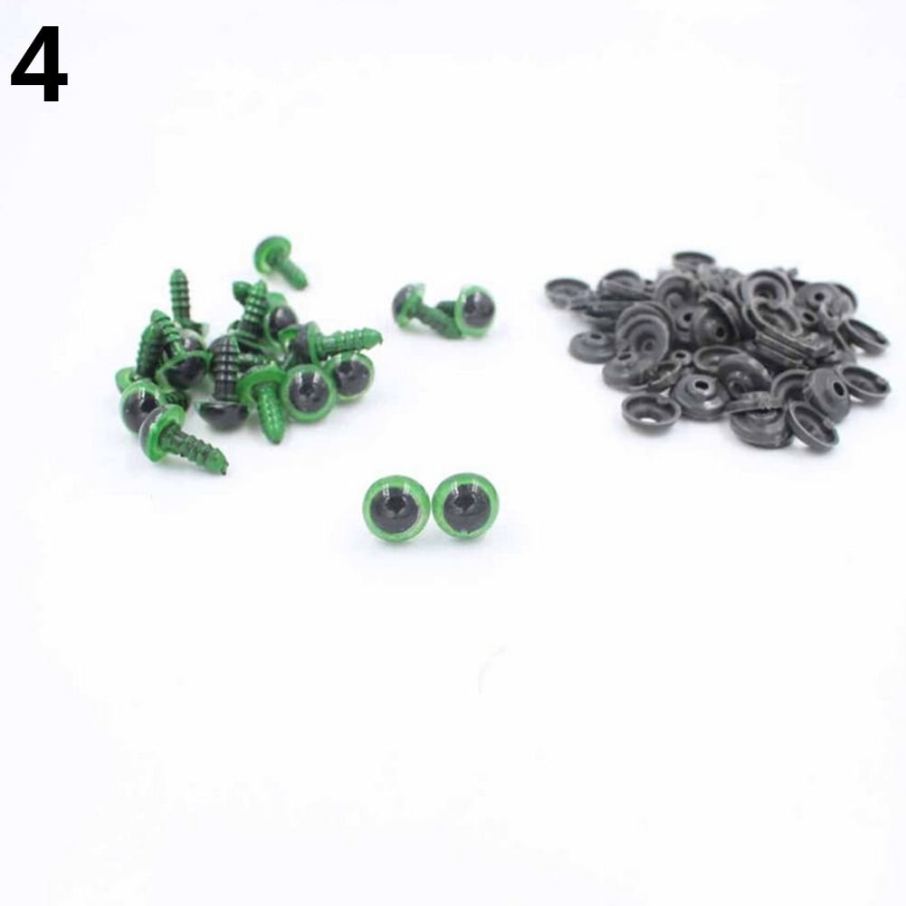 Yoone 100Pcs 12mm Plastic Safety Eyes for DIY Puppet Doll Crafts ...