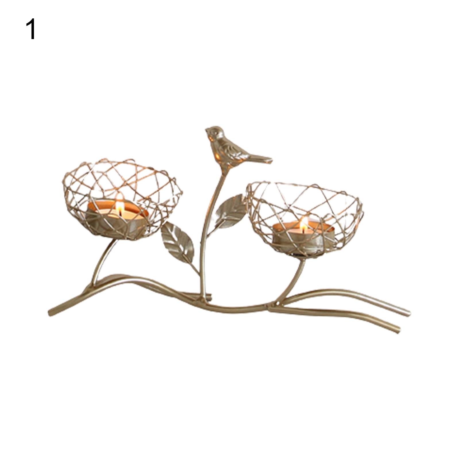 Yoone Candle Holder Creative Romantic Wrought Iron Nordic Style Simple ...