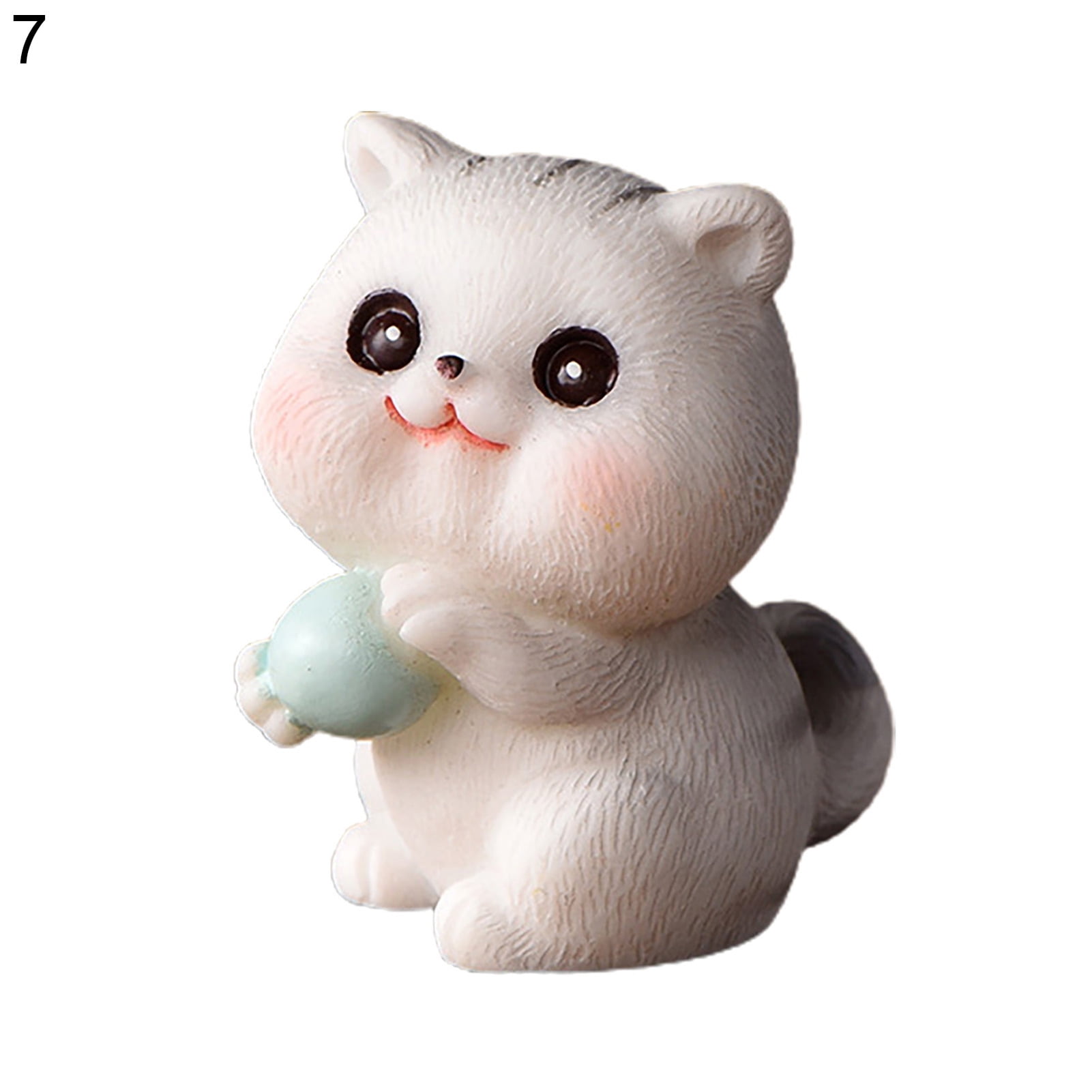 Yoone Cat Figurine Realistic Adorable Resin Unique Exquisite Details ...